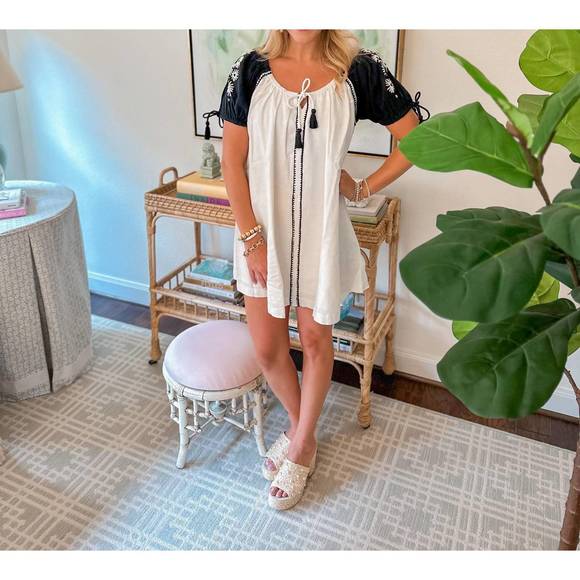 Cleobella | Dresses | New Cleobella Kimaya Mini Dress In White Black ...